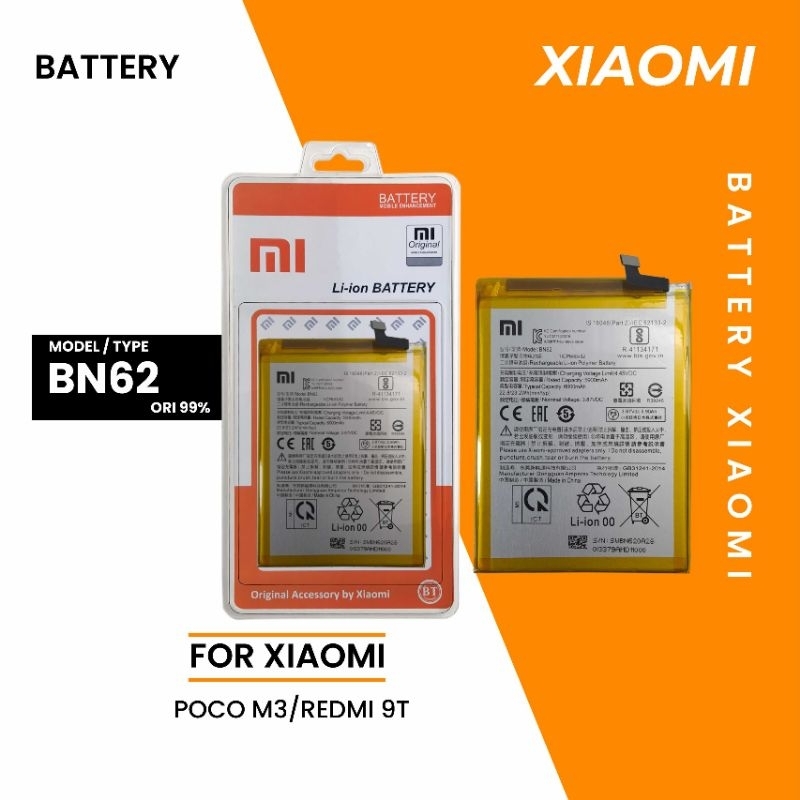 Jual Baterai Batre BN62 ORI Redmi 9T | Poco M3 Baterai Batre Battery ...