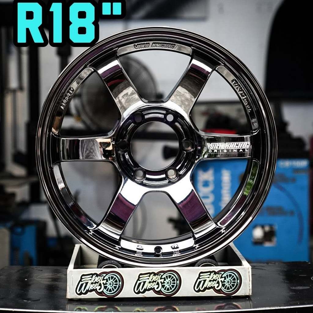 Jual Velg Mobil Racing VOLK RAYS TE37 PROGRESSIVE BLACK CHROME FLOW FORMING R18” PCD SUV 6x139 ...