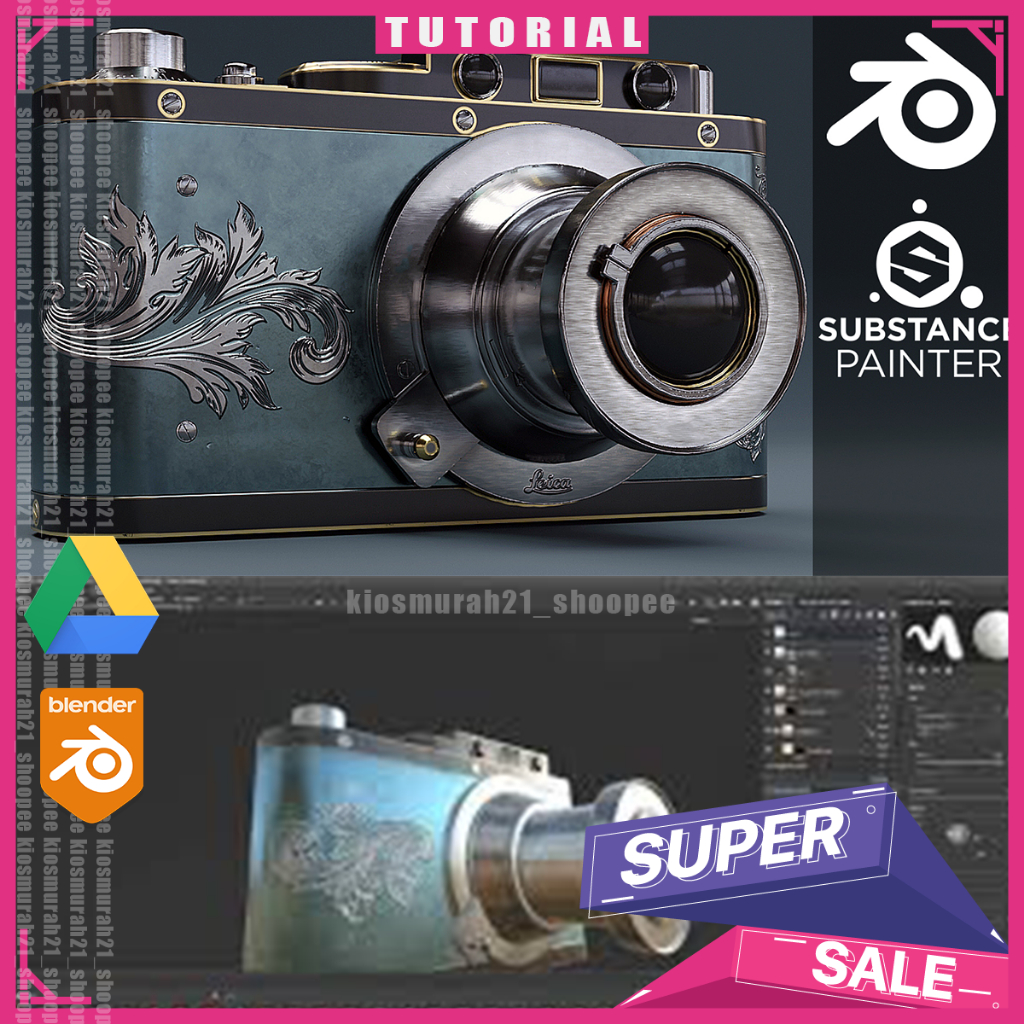 Jual Blender 3D - Creating a Vintage Camera in Blender and Substance ...