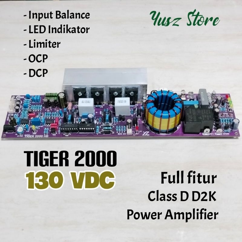 Jual Tiger 2000 Full fitur 130VDC Class D2K Halfbridge Class D power ...