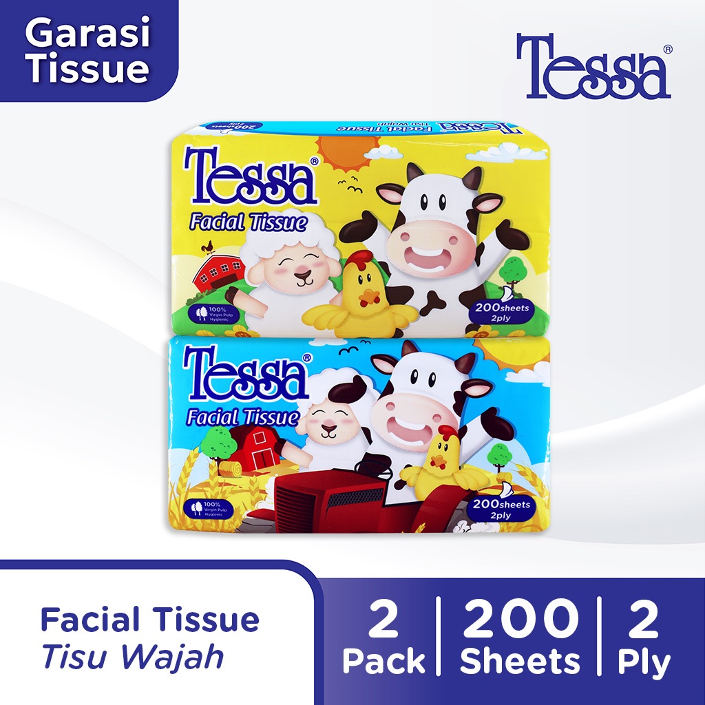 Jual 2 Pcs Special Promo Tissue Facial Softpack Tessa 200 Sheets x 2 ...