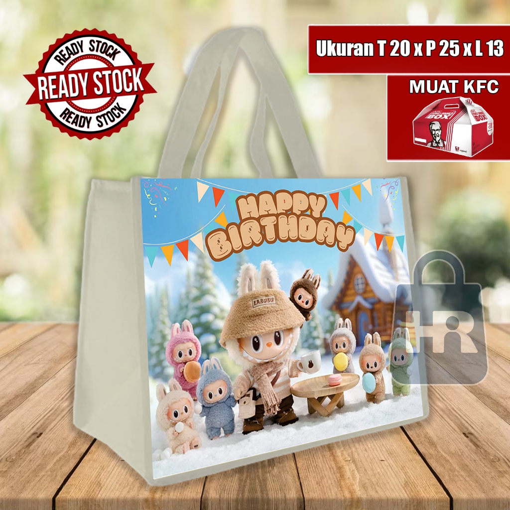 Jual READY STOK TAS ULANG TAHUN / TAS ULTAH LABUBU / TAS ULTAH UKURAN ...