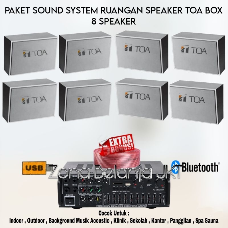 Jual PAKET SOUND SYSTEM SPEAKER TOA BOX 8 SPEAKER CAFE RESTO KANTOR ...