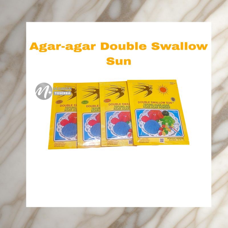 Jual Agar agar double swallow sun sachet 7 gram / Agar agar powder cap ...