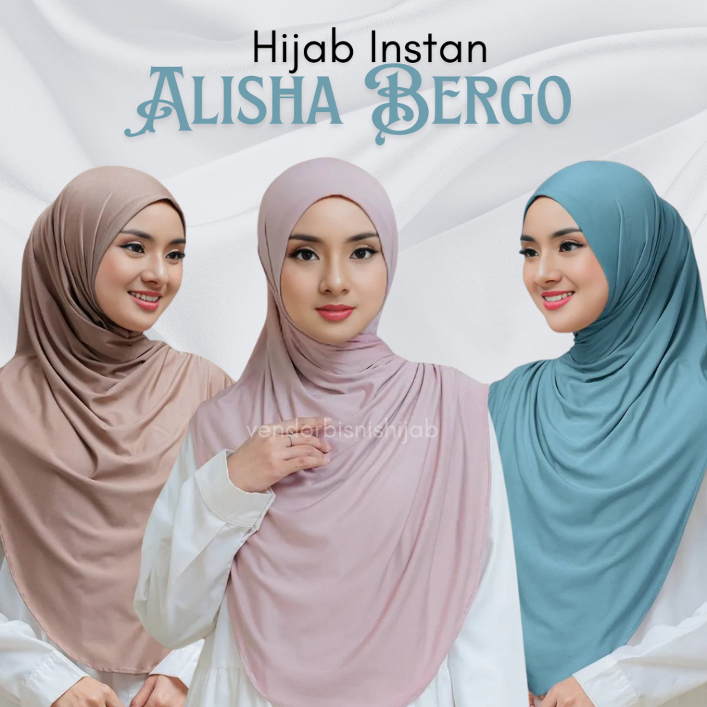 Jual Hijab Instan Daily Alisha Bergo - Oval Design Elegan | Shopee ...