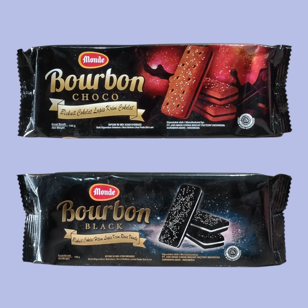 Jual MONDE BOURBON Choco & Black Vanila Cream Biscuit [140 g] | Shopee ...