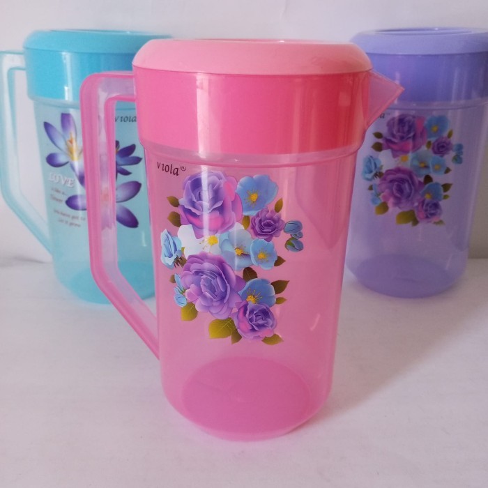 Jual TEKO AIR KELLY VIOLA/ESKAN AIR PLASTIK CORAK BUNGA BUNGA/TEKO ...