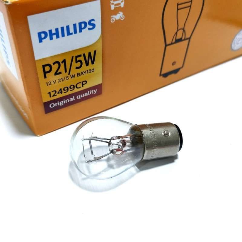 Jual Philips Lampu stop belakang P21/5W 12V Bay15d 12499CP Original ...