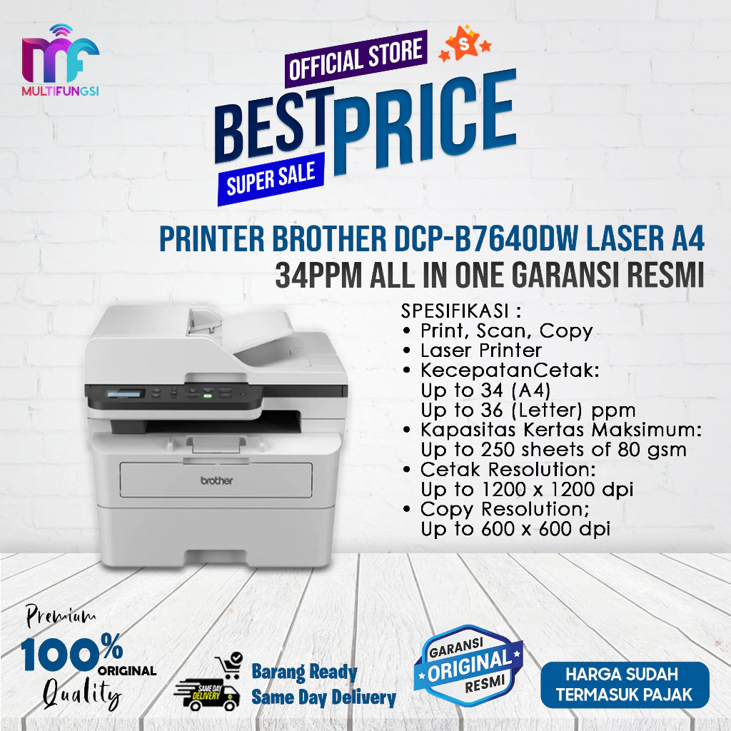 Jual Printer Brother DCP-B7640DW Laser A4 All In One Garansi Resmi ...