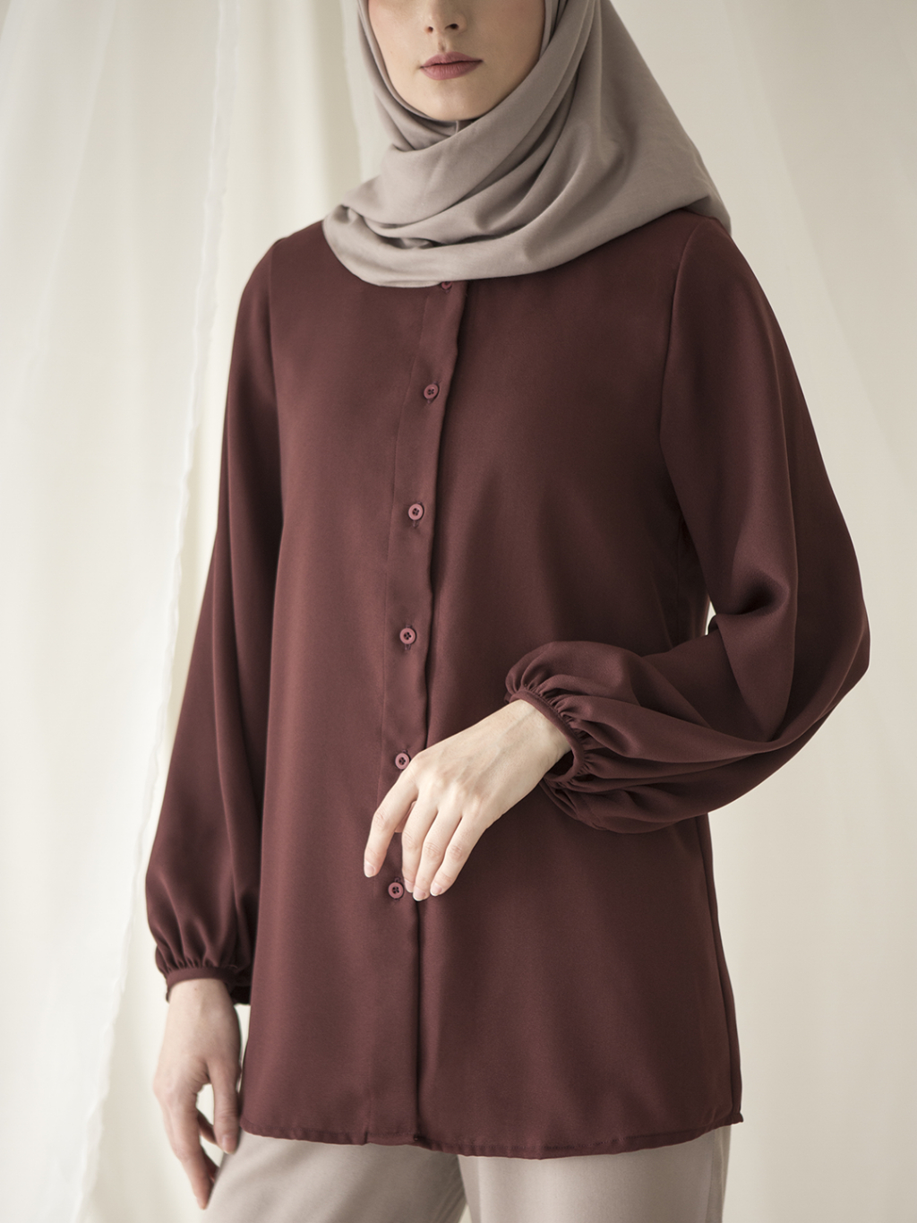 Jual Kalinda by Aska Label - Atasan blouse wanita basic polos bahan ...