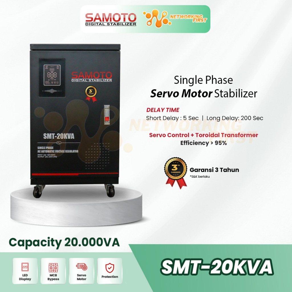 Jual SAMOTO Stabilizer Single Phase 20.000VA - Stabilizer Listrik ...