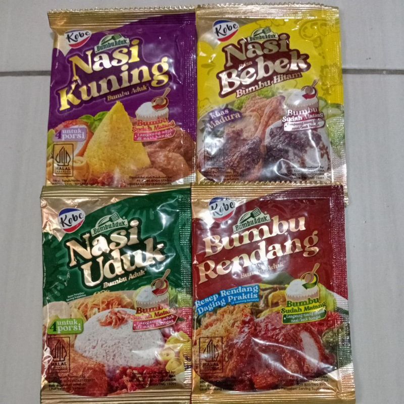 Jual KOBE ADUK NASI UDUK BEBEK KUNING RENDANG sachet 1'S | Shopee Indonesia