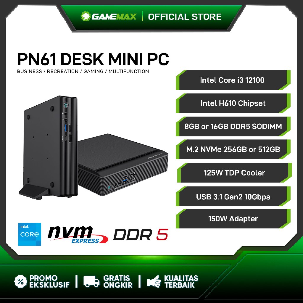 Jual Gamemax PN61 Desk Mini PC | Shopee Indonesia