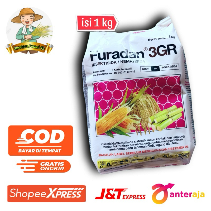 Jual FURADAN 3GR - Insektisida/Nematisida dan pembasmi hama tanah pada ...