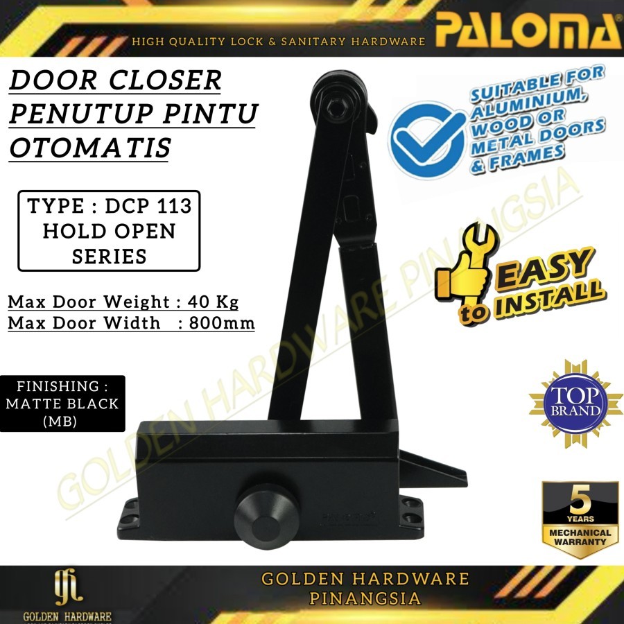 Jual DOOR CLOSER PENAHAN PENUTUP PINTU OTOMATIS HO HOLD OPEN HITAM ...