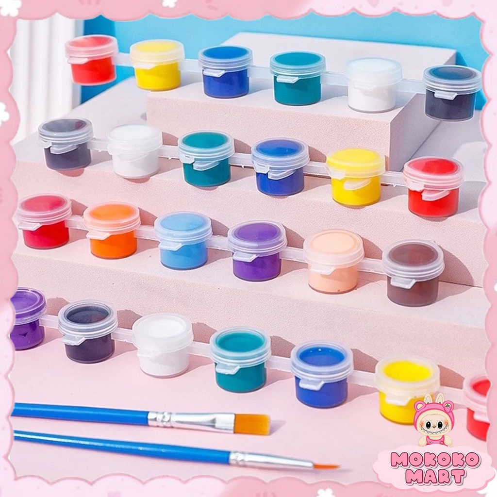 Jual MM Cat akrilik Set 6 Warna 12 Warna/Cat Akrilik Kanvas Lukisan ...