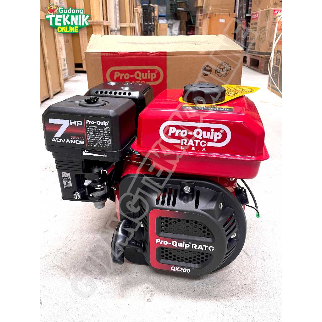 Jual Engine Penggerak 7HP PROQUIP QX200 RATO 4T / Engine Bensin Mesin ...