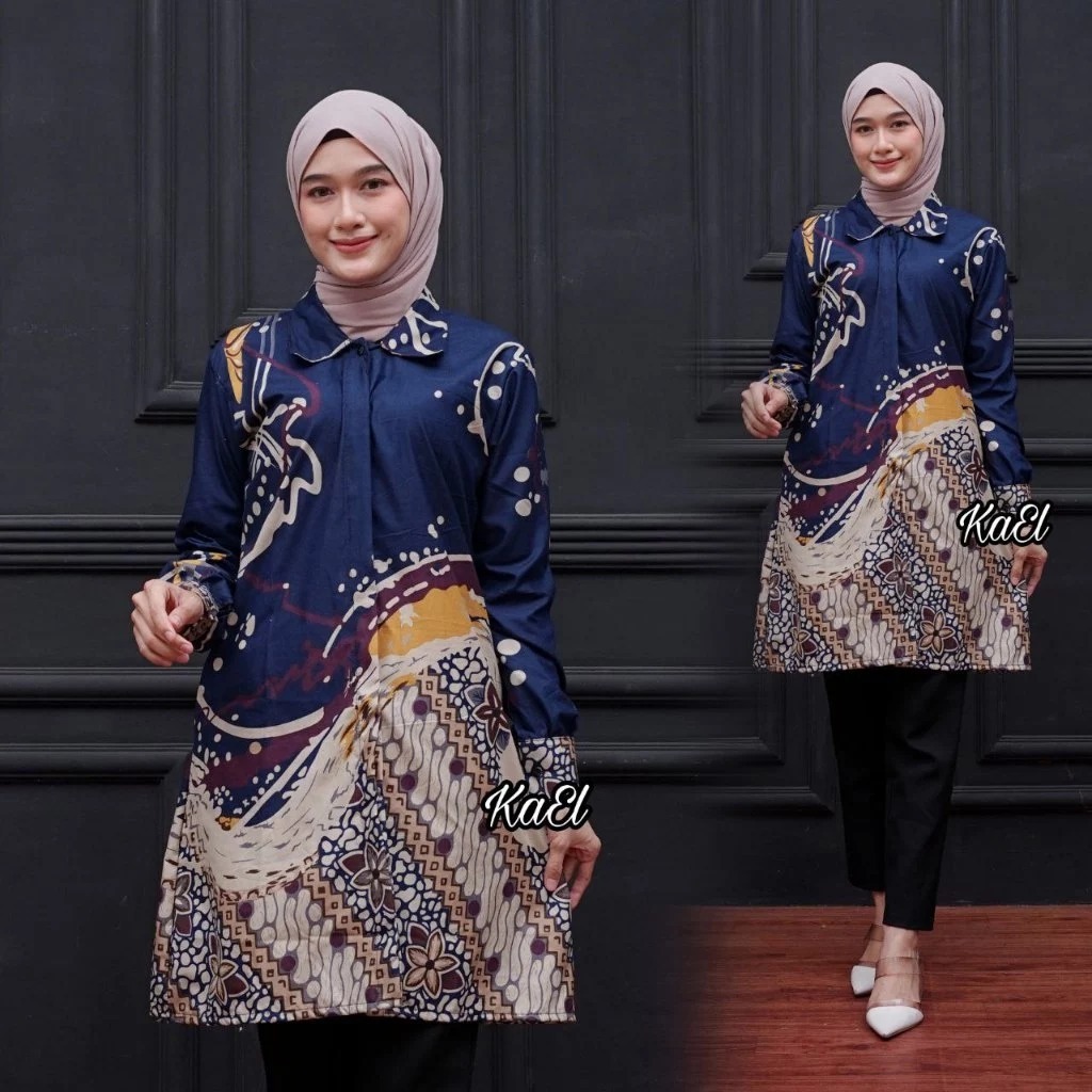 Jual ALYSA BATIK - Tunik Batik Wanita Jumbo Big Size LD 120cm Modern ...