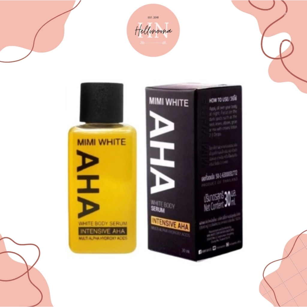Jual MIMI WHITE - AHA White Body Serum 30ml | Shopee Indonesia