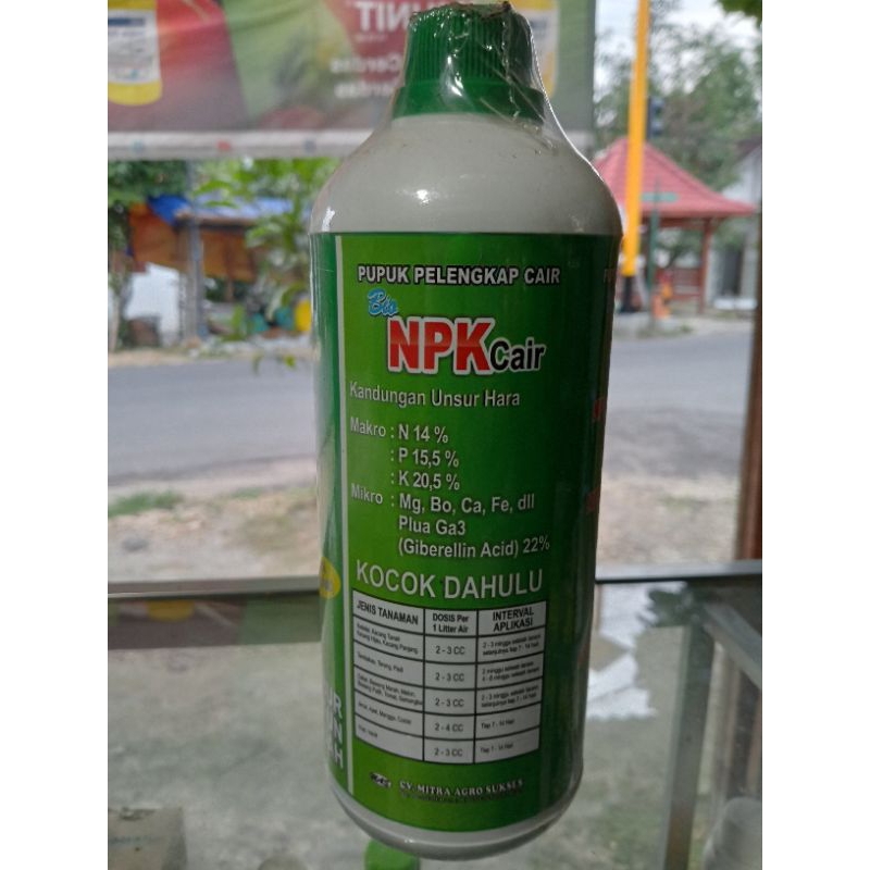 Jual BIO NPK Cair pupuk Bio Npk plus Ga3 21% 1liter | Shopee Indonesia