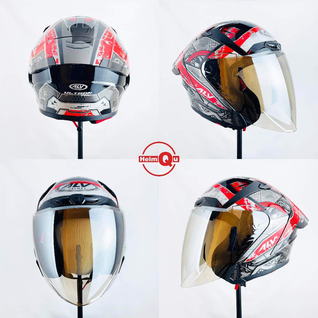 Jual HELM ALV ULTRON PRO CYBORG SERIES | HELM HALFFACE STANDAR SNI 100% ...