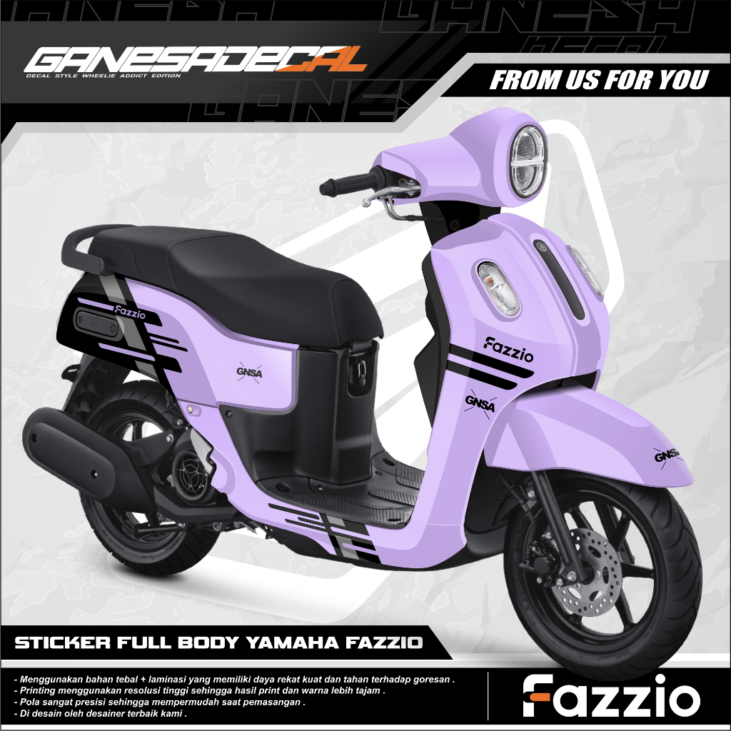 Jual Decal Sticker Fazzio Dekal Stiker Motor Yamaha Fazzio Full Body ...