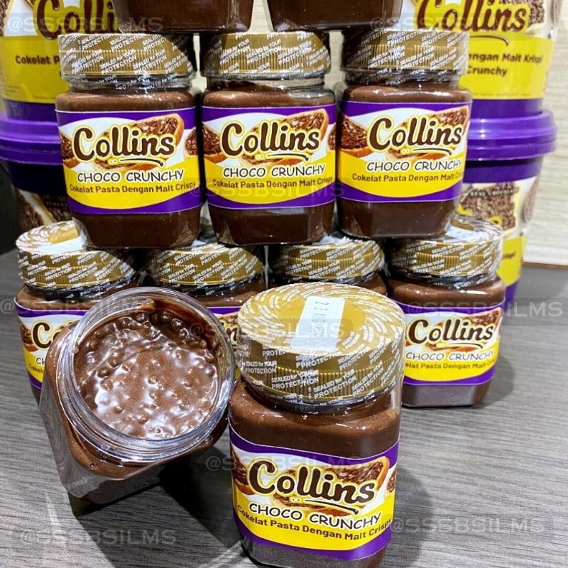 Jual Collins choco crunchy repack Jar 200ml Selai TERMURAH | Shopee ...