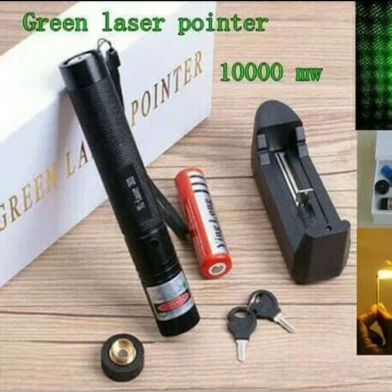 Jual GREEN LASER POINTER HIJAU 303 RECHARGEABLE SENTER SINAR LASER ...