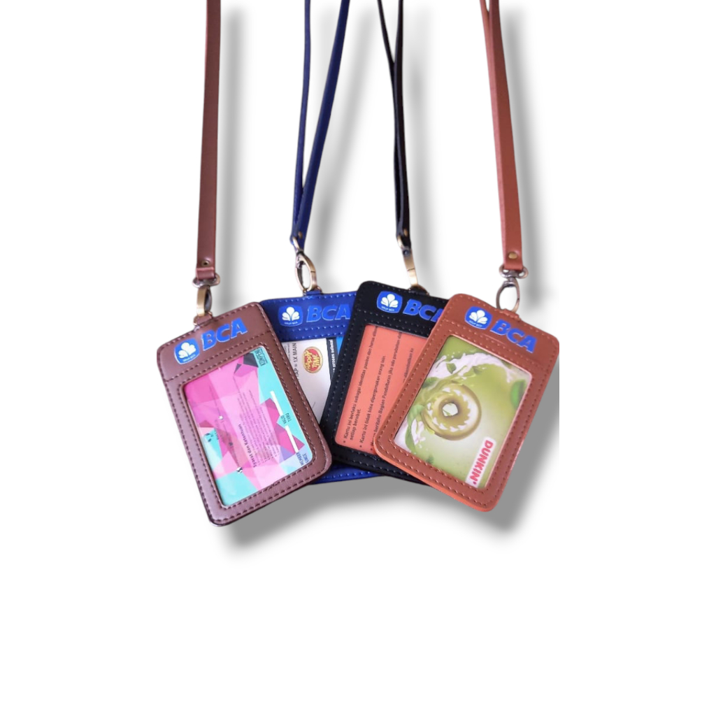 Jual LANYARD Kulit | Id Card Holder Name Tag Kulit | BCA | Shopee Indonesia
