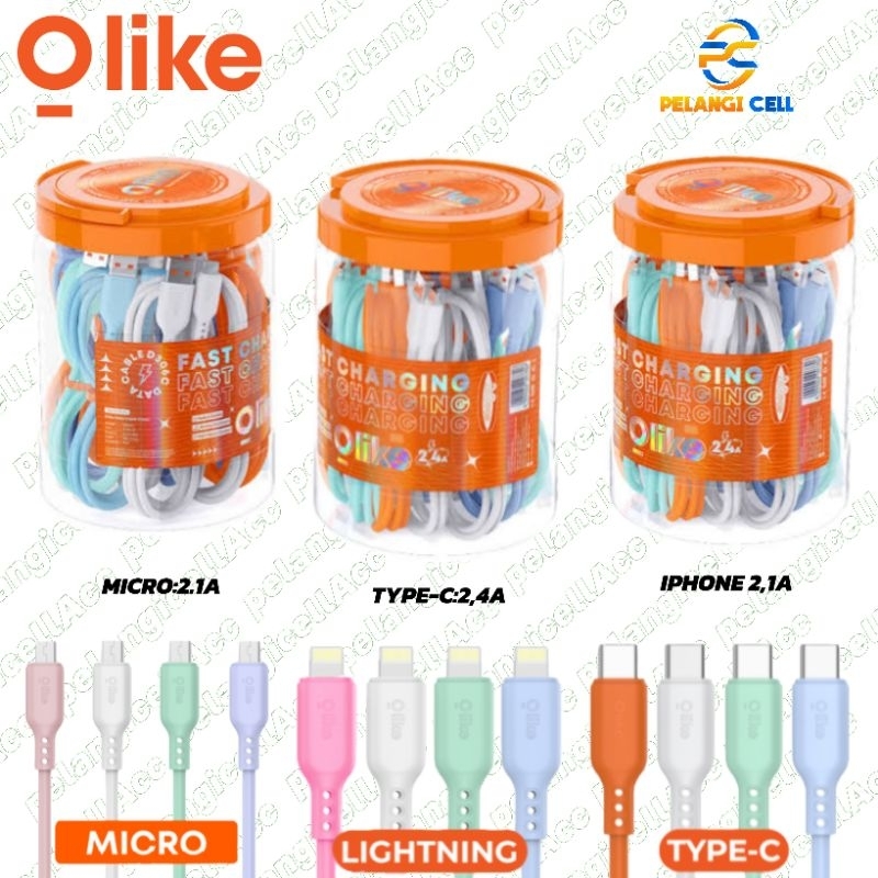Jual OLIKE D306 D306M D306C D306L Kabel Data Micro Type C Lightning ...