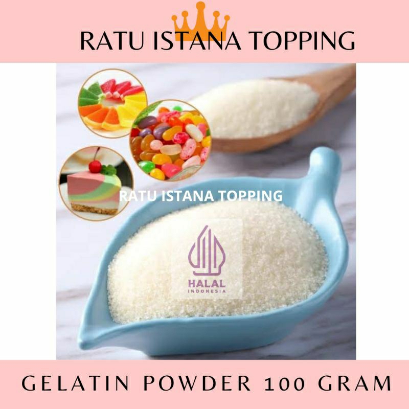 Jual GELATIN POWDER 100 GRAM BUBUK GELATINE HALAL | Shopee Indonesia