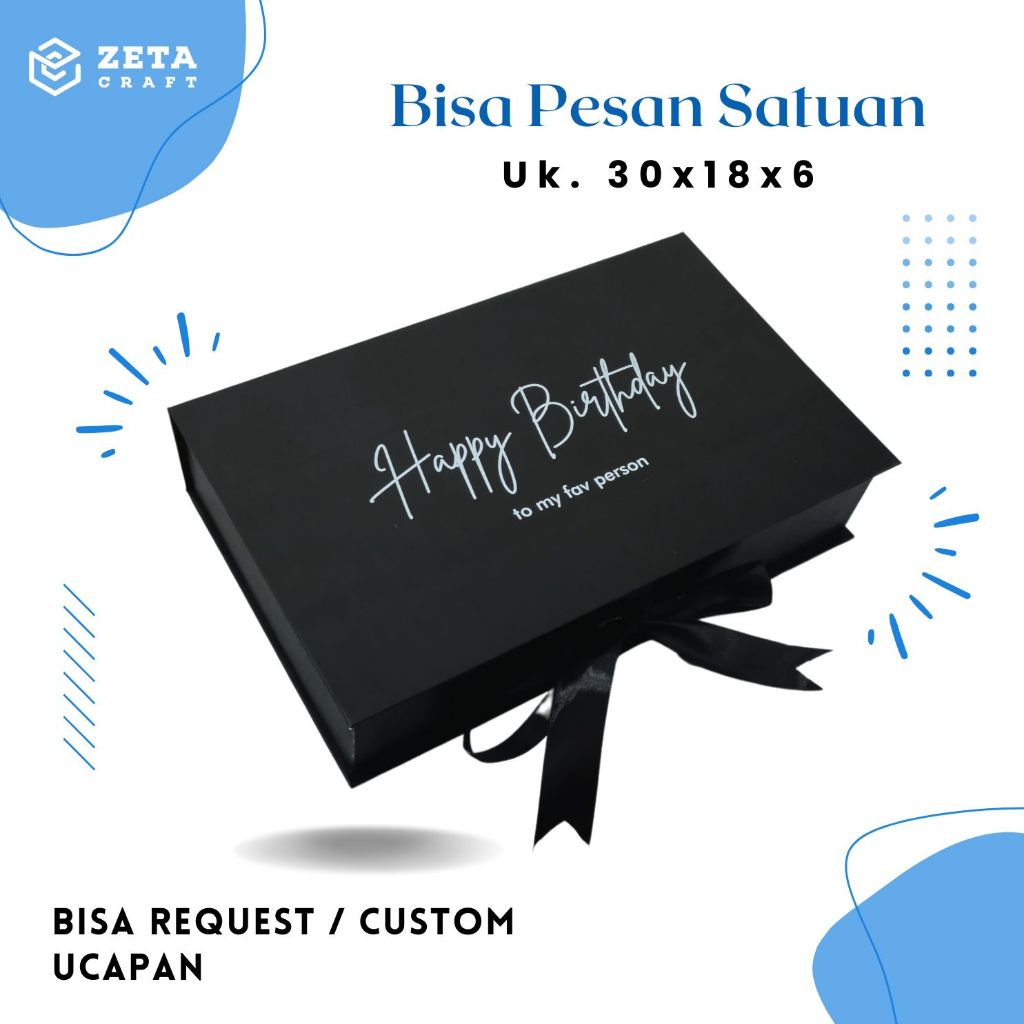 Jual [30x18x6] Hardbox Buka Pita / Box Hampers /Kotak Kado / Box Pita ...