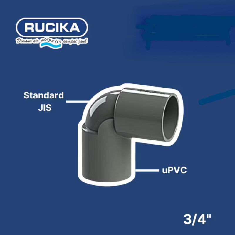 Jual Kenie Rucika AW 3/4 /Elbow RUCIKA 3/4 Sambungan pipa ukuran 3/4 | Shopee Indonesia