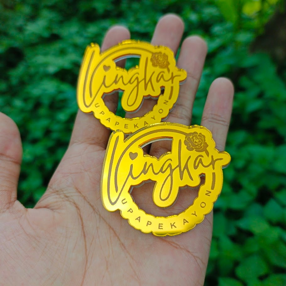 Jual CUSTOM DESAIN PIN BROS HIJAB / PIN BROS AKRILIK MIRROR / AKRLIK ...