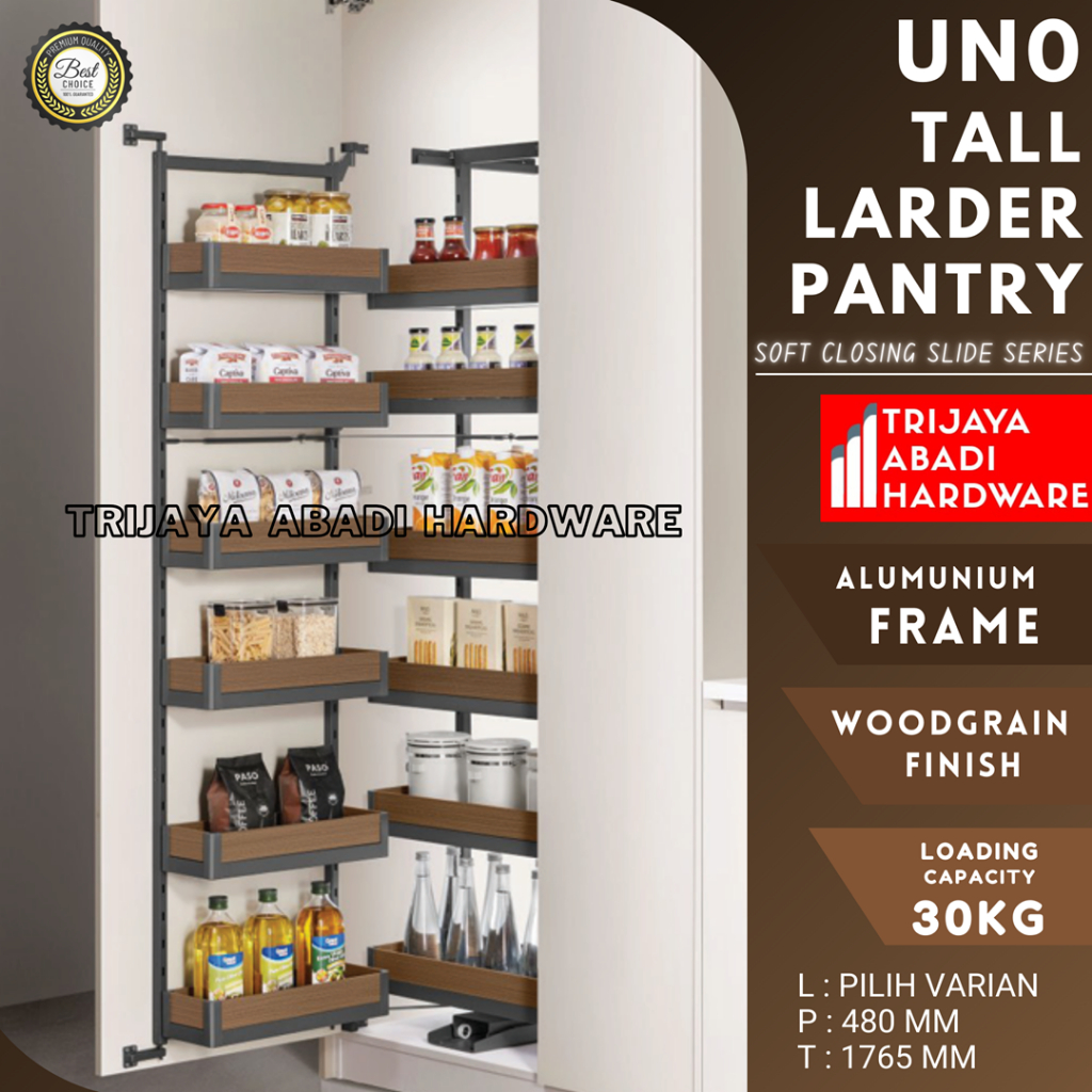 Jual Uno Tall Larder Pantry Rak Kabinet Dapur Serbaguna Soft Closing ...