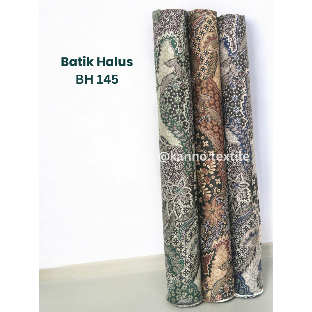 Jual KAIN BATIK HALUS SEMI SUTRA BH145 MOTIF BUNGA ABSTRAK WARNA GOLD ...