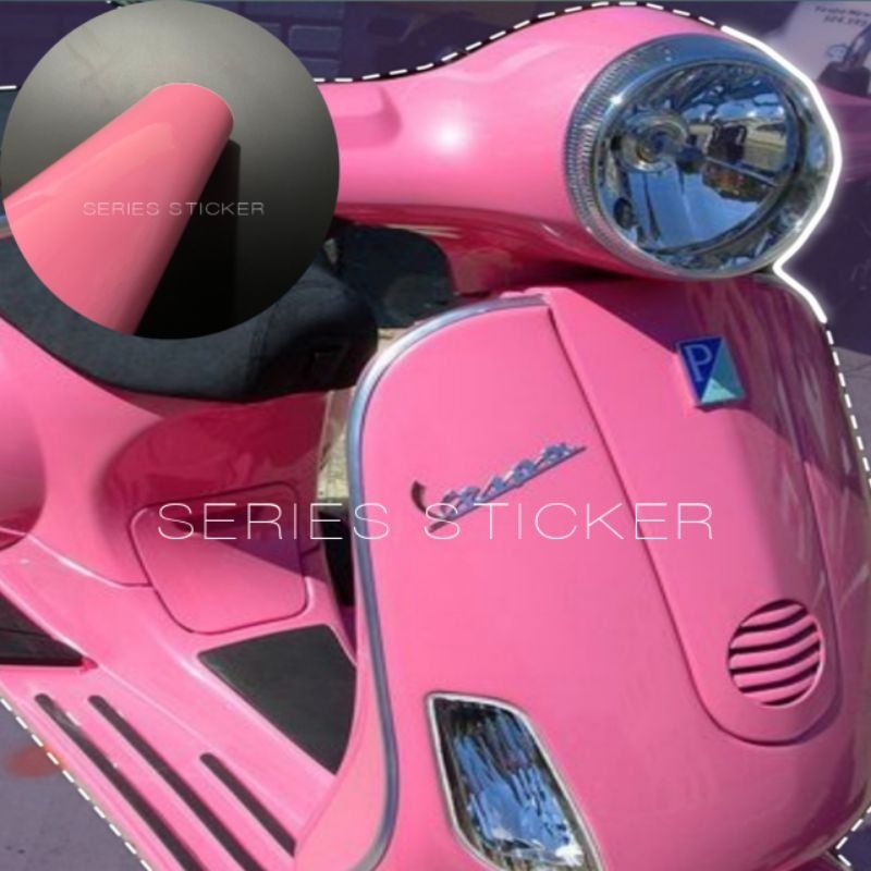 Jual STICKER/SKOTLET WARNA PINK PICH SUPER GLOSSY KUALITAS PREMIUM ...