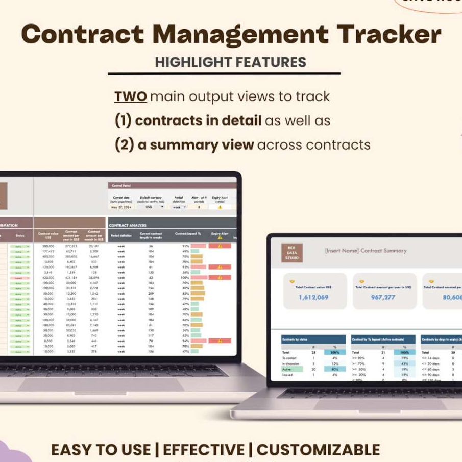 Jual The Contract Management Tracker Report - manage your contracts ...