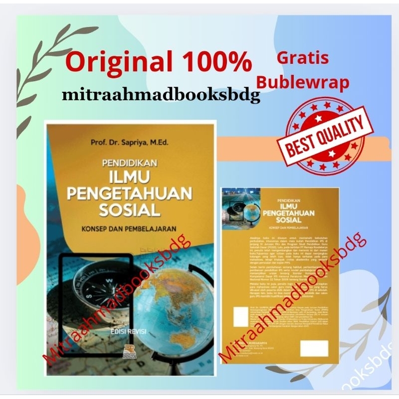 Jual Buku Pendidikan Ilmu Pengetahuan Sosial IPS Konsep dan Pembelajaran edisi revisi Sapriya M ...