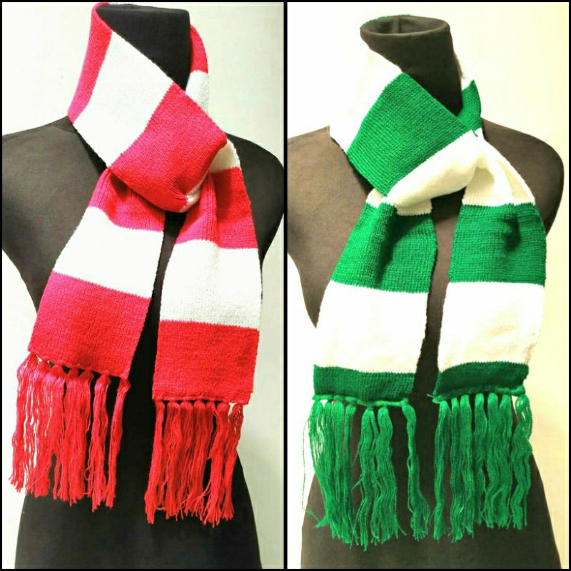 Jual Syal Natal Rajut Merah Hijau Putih (pilih warna) | Shopee Indonesia