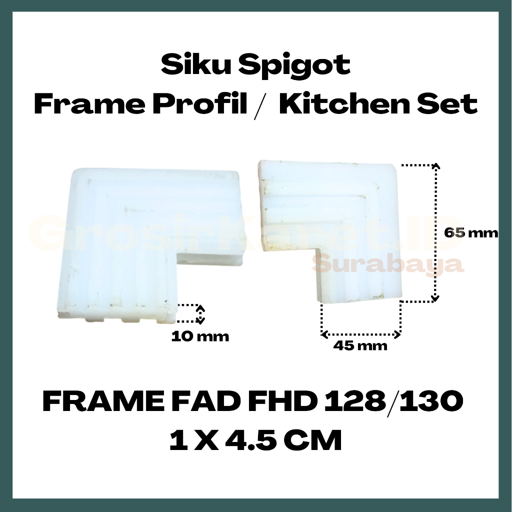Jual Siku Frame Profile Aluminium Hollow siku Plastik penyambung spigot ...