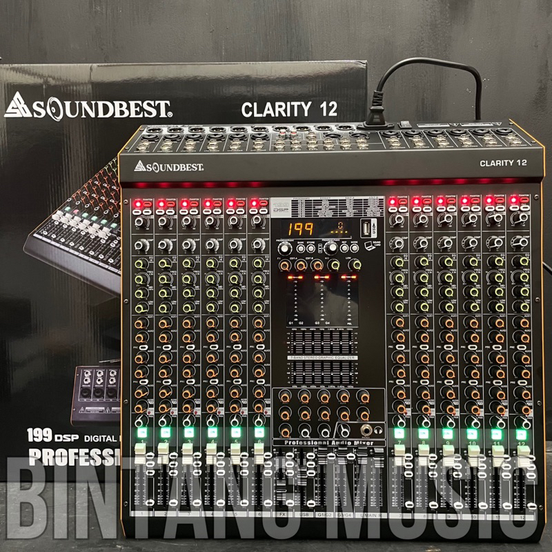 Jual mixer soundbest clarity 12 original bluetooth 199 dsp 12 channel ...