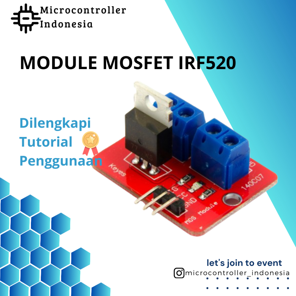 Jual MOSFET IRF520 IRF 520 MOSFET DRIVER 24V 5A MODULE ARDUINO RASPBERRY ESP32 ESP8266 | Shopee ...