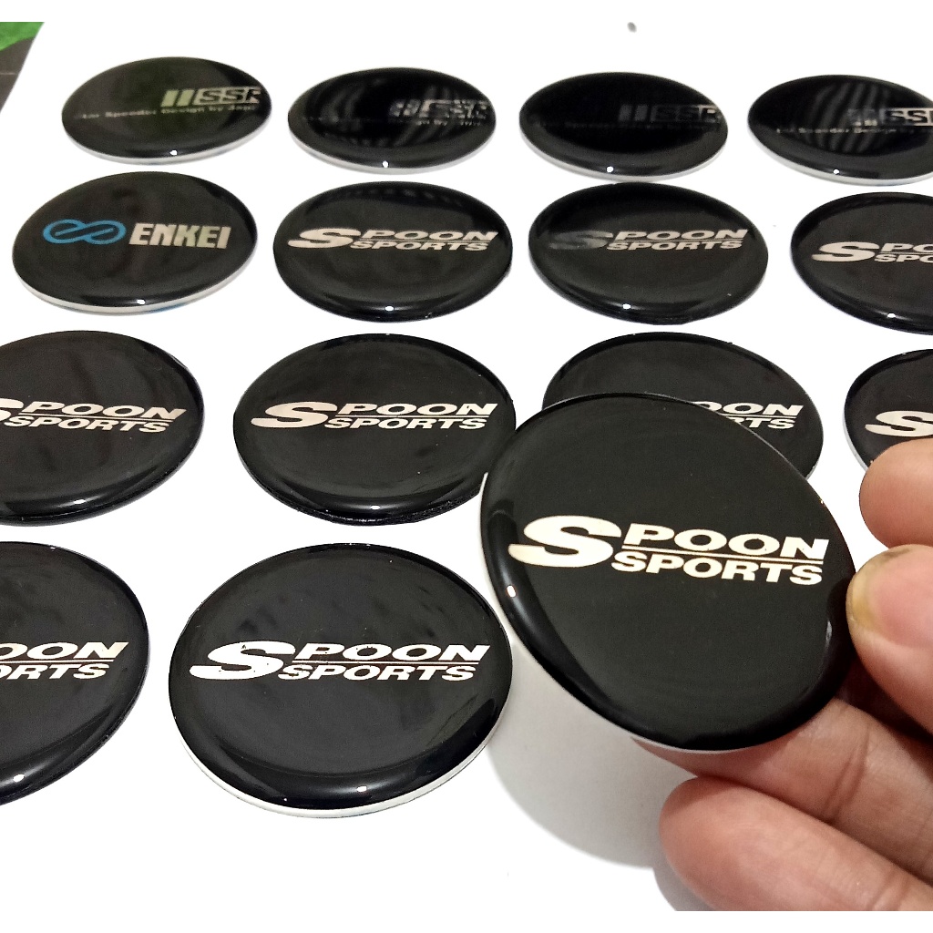 Jual 1 buah stiker emblem dop center logo Spoon 4,5 cm | Shopee Indonesia