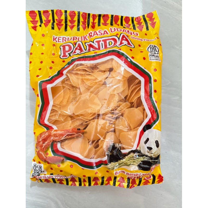 Jual Kerupuk Sari Udang Panda 500 Gram Kuning BPOM RI | Shopee Indonesia
