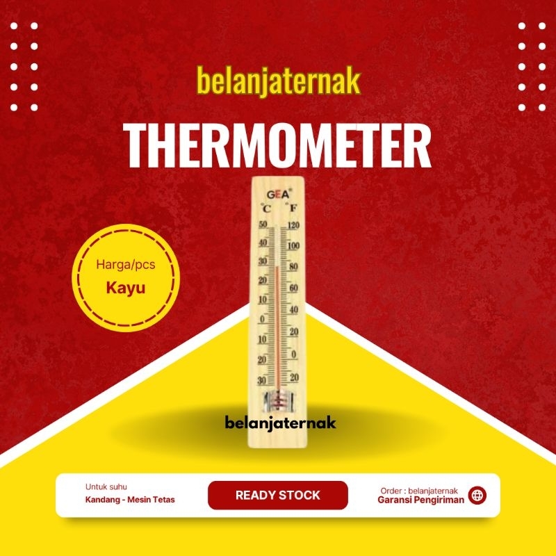 Jual Thermometer Kayu - Termometer Air Raksa - Termometer Mesin Tetas ...