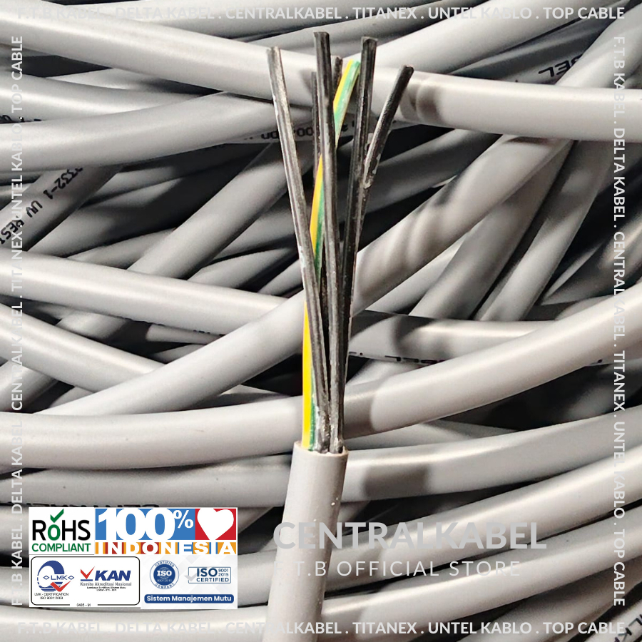 Jual YSLY-JZ 6x0,75 Sqmm 500V CentralKabel ( Delta YSLY-JZ 6x0.75mm ...