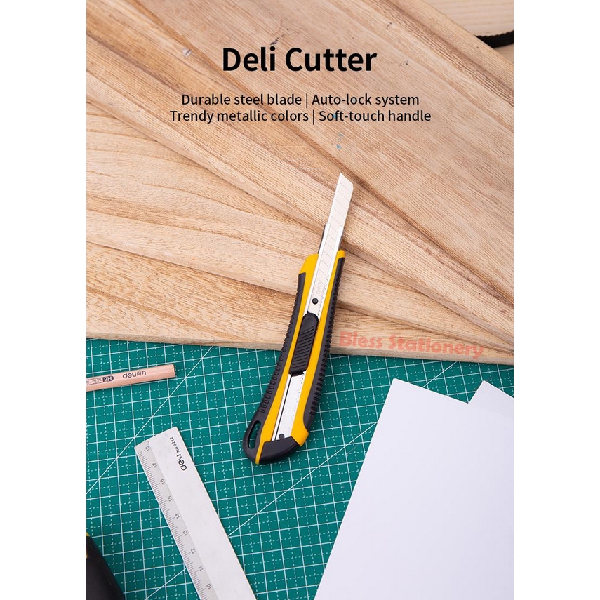 Jual Deli Cutter Material Pisau baja SK5 cuter Cutting knife silet ...