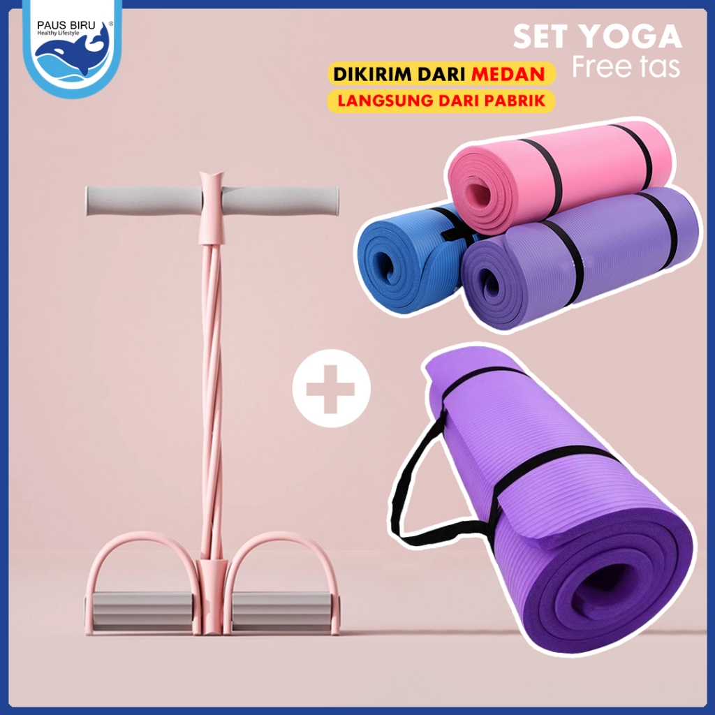 Jual Paus Biru - Matras Olahraga Dan Tummy Trimer Fitnes Set Karpet ...