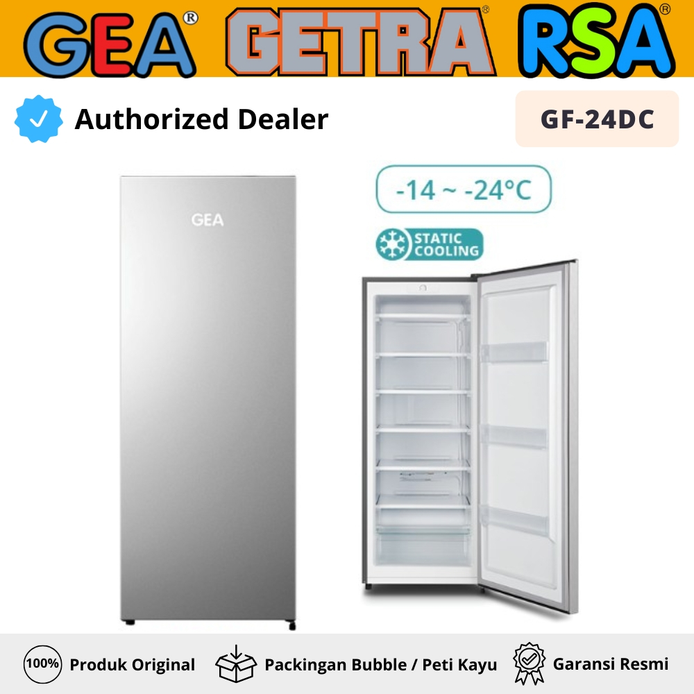 Jual Kulkas 1 Pintu Gea Gf-24dc Upright Freezer 189 Liter Garansi Resmi ...